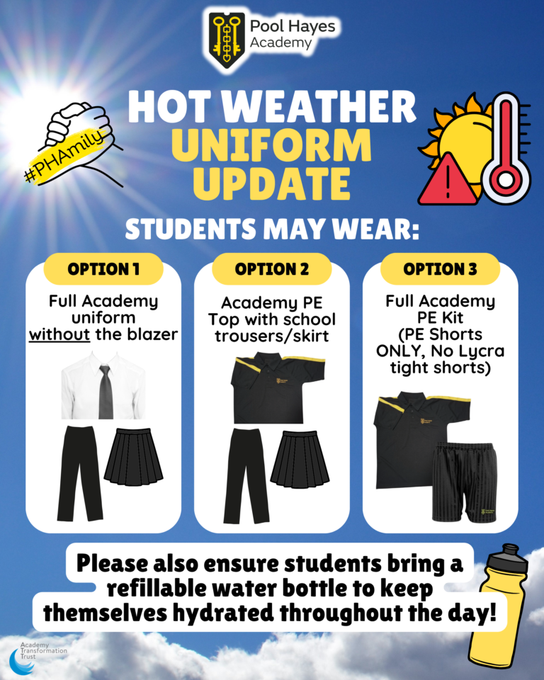 Warm Weather Uniform Update 22.06.26 - Pool Hayes Academy